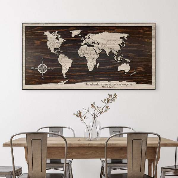 World Map Decor - Etsy