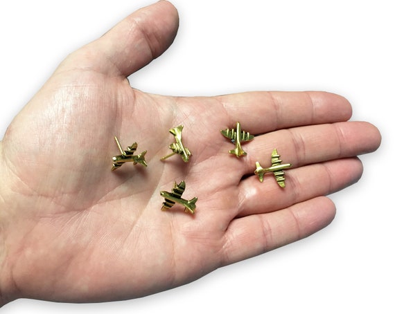 Gold Metal Airplane Push Pins Airline Plane Pushpin Howdy | Etsy