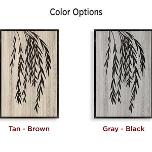Custom Carved Wood Wall Art - Willow Tree Picture - Cabin and Nature ...