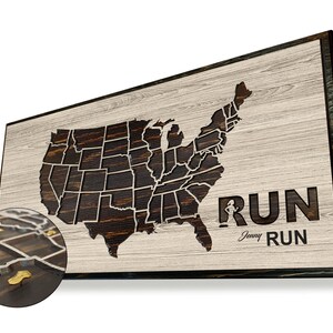 Running Map for Women Art for Female Athletes Custom US Map - Etsy