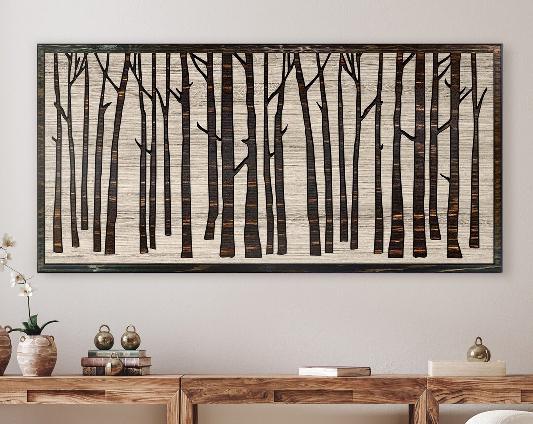 Tree Wall Decor Wood Wall Art Birch Tree Art Home & - Etsy