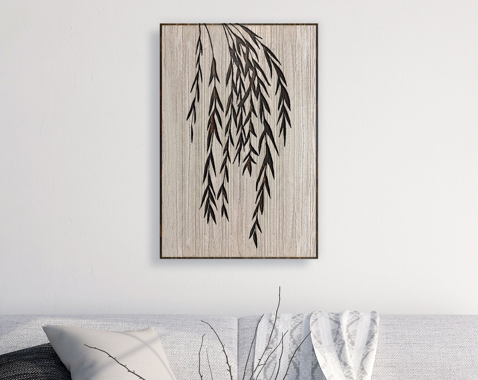 Willow Tree Wood Wall Art Wall decor for you house Carved | Etsy