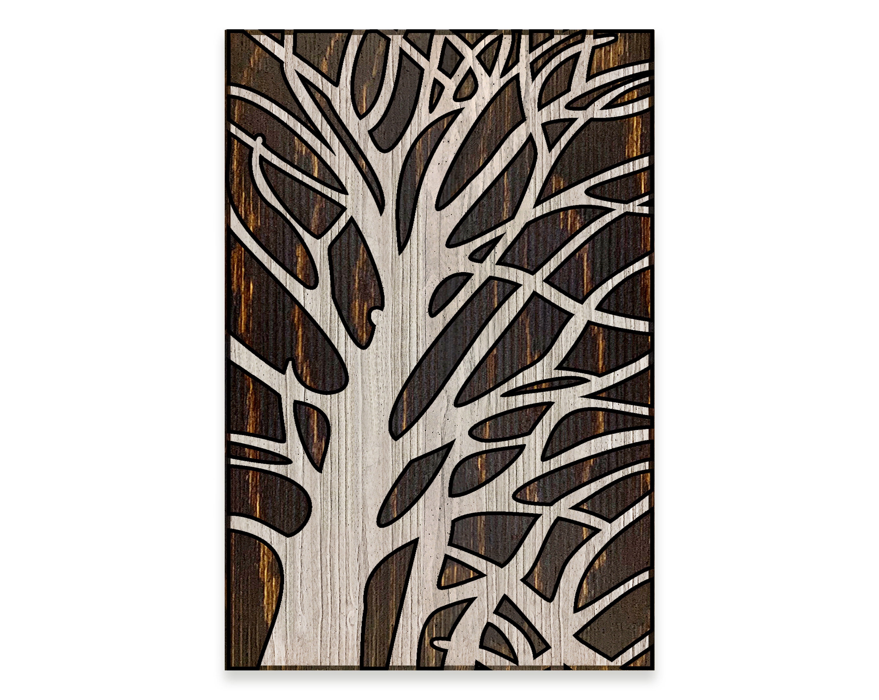 Abstract Tree Wood Wall Art Home and Office Wall Decor | Etsy