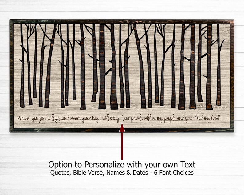 Carved Birch Tree Art Bible Verse 3D Wood Wall Art House - Etsy