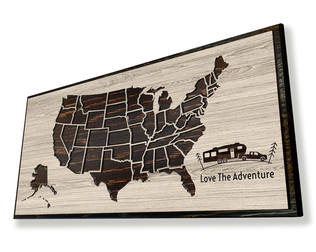 Push Pin Map for Those That Love to Camp - Camp Site Push Pin Travel ...