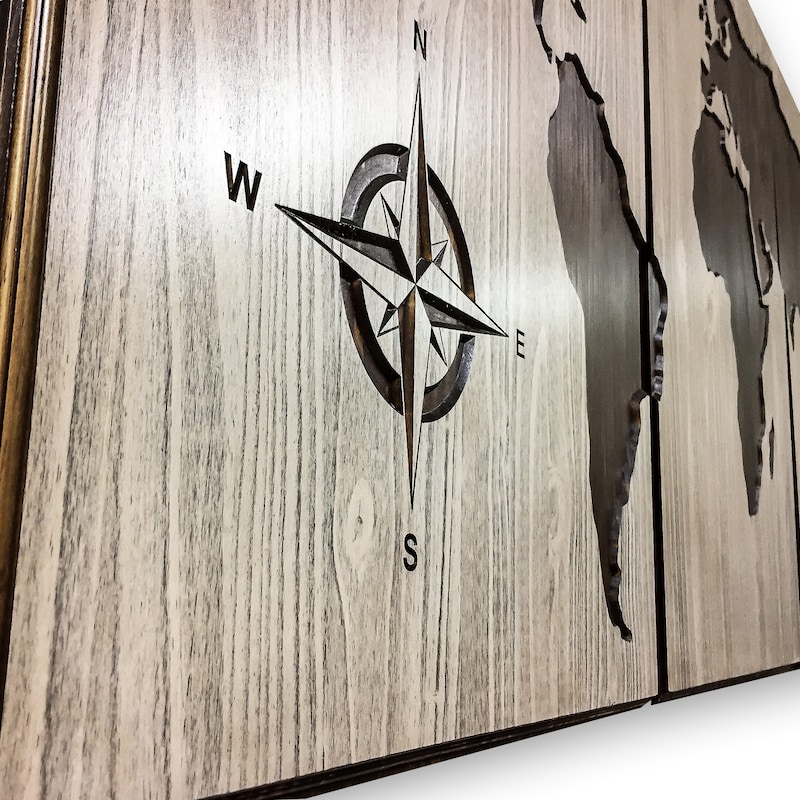 Reclaimed Wood 3d World Map - Etsy