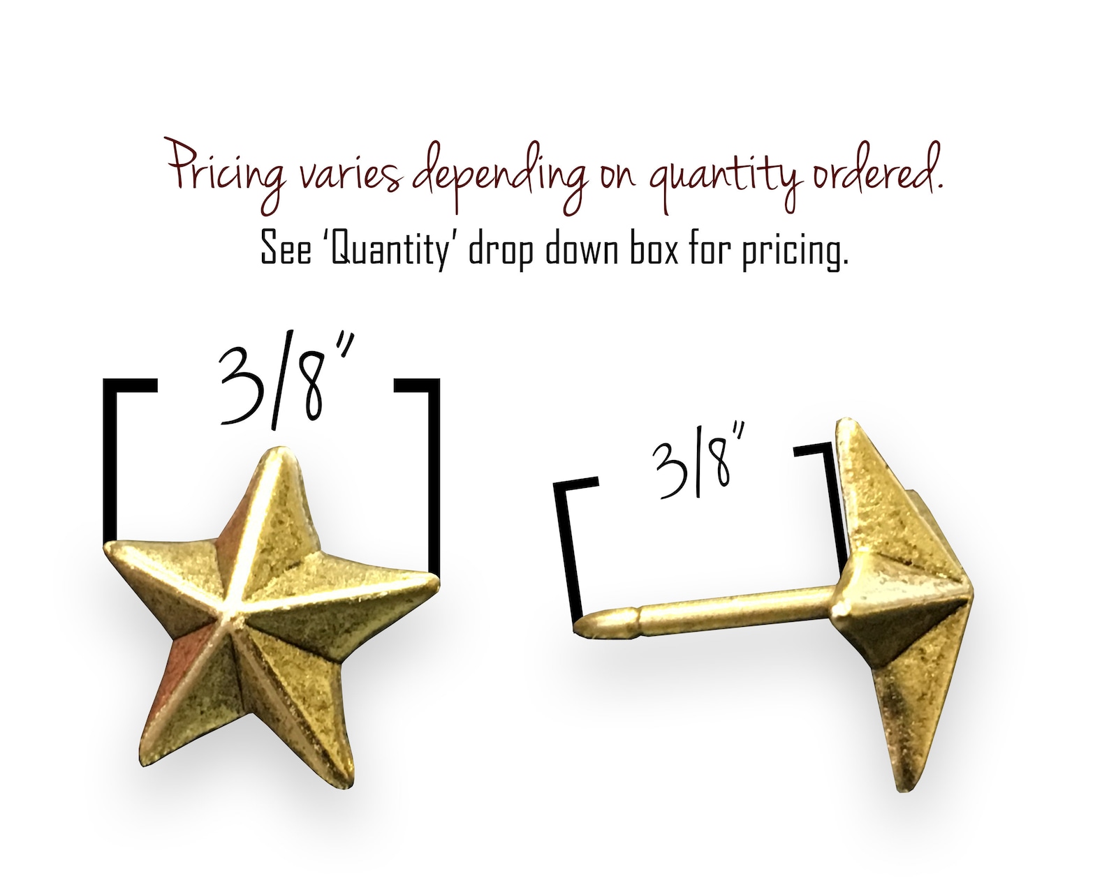 Push Pins, Gold & Silver Stars, Star Pushpins, Push Pin of Star, Golden ...