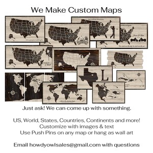 Map to Mark Travels, Can Use Push Pins, US Map, Map of United States ...