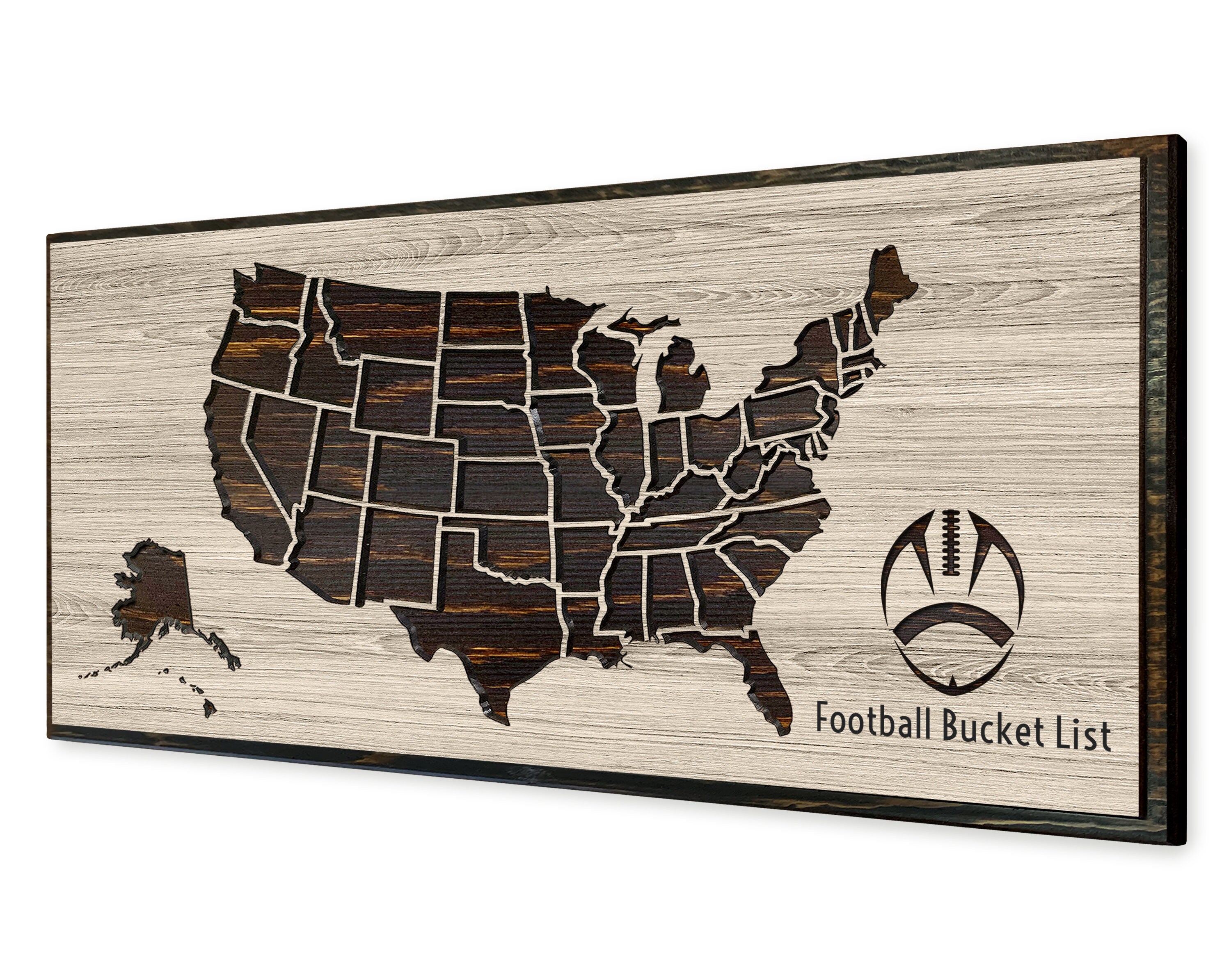 Football Stadium Bucket List US Push Pin Travel Map Gift - Etsy