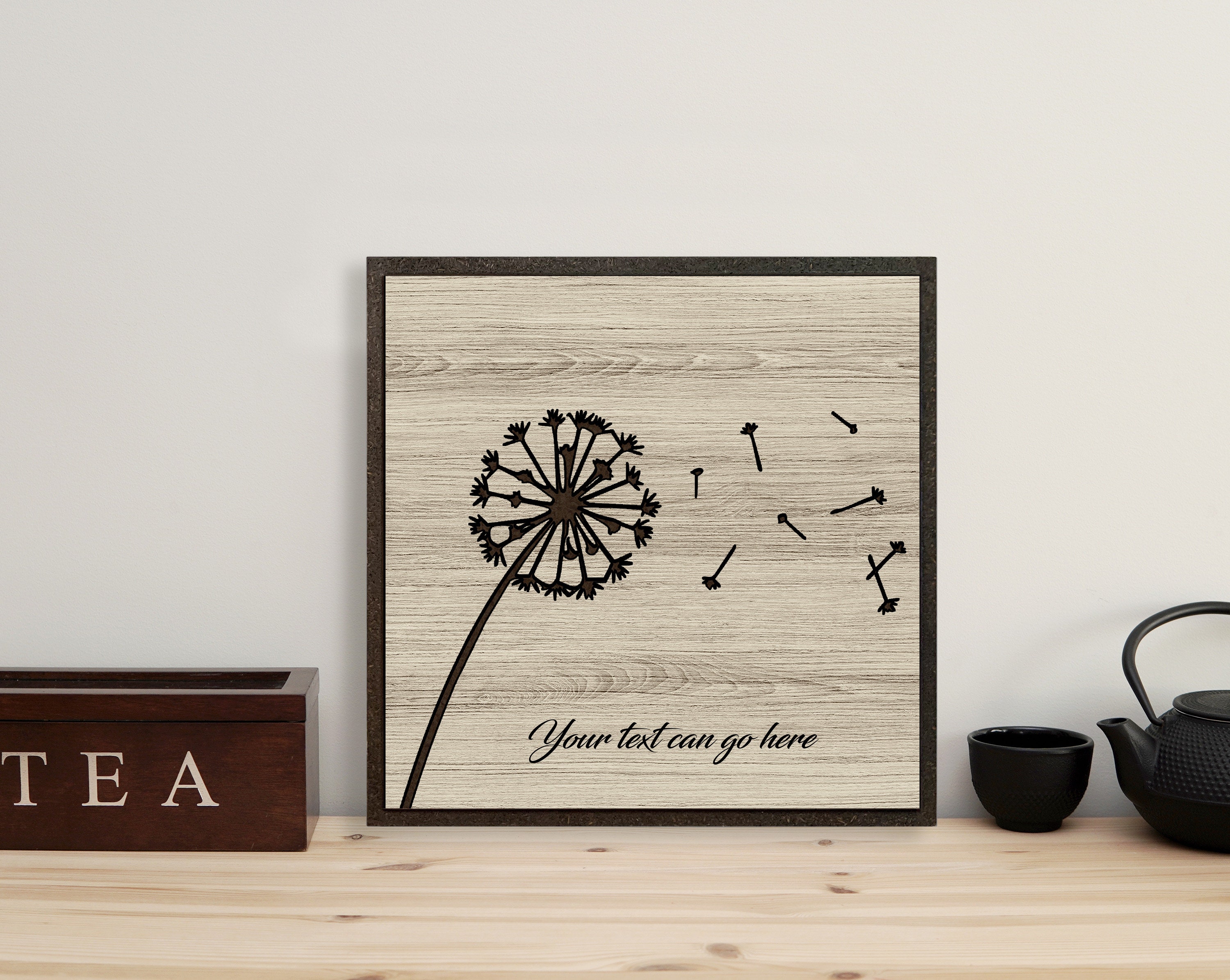 Dandelion Wood Wall Art Modern Farmhouse Sign Carved Wood - Etsy