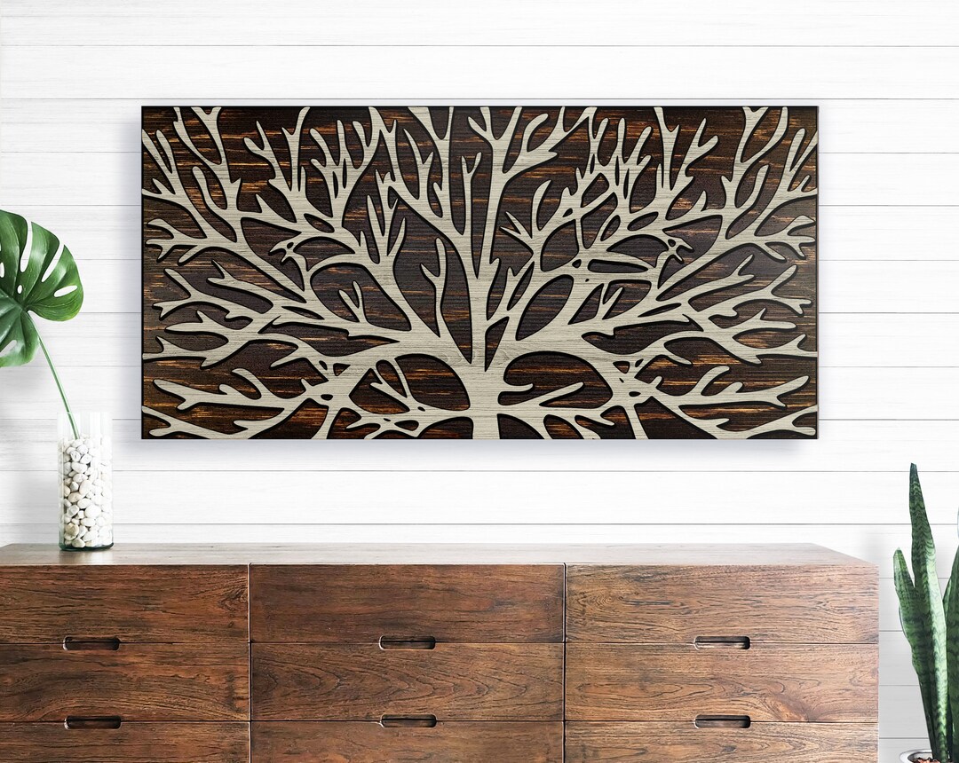 Abstract Tree Wall Art, Branch Wall Decor, Nature, Wood Wall Art, Wall ...