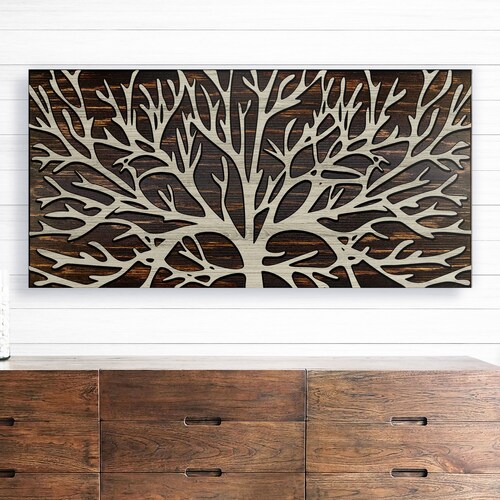 Tree Root String Art Silhouette Minimalist Wall Decoration - Etsy Israel