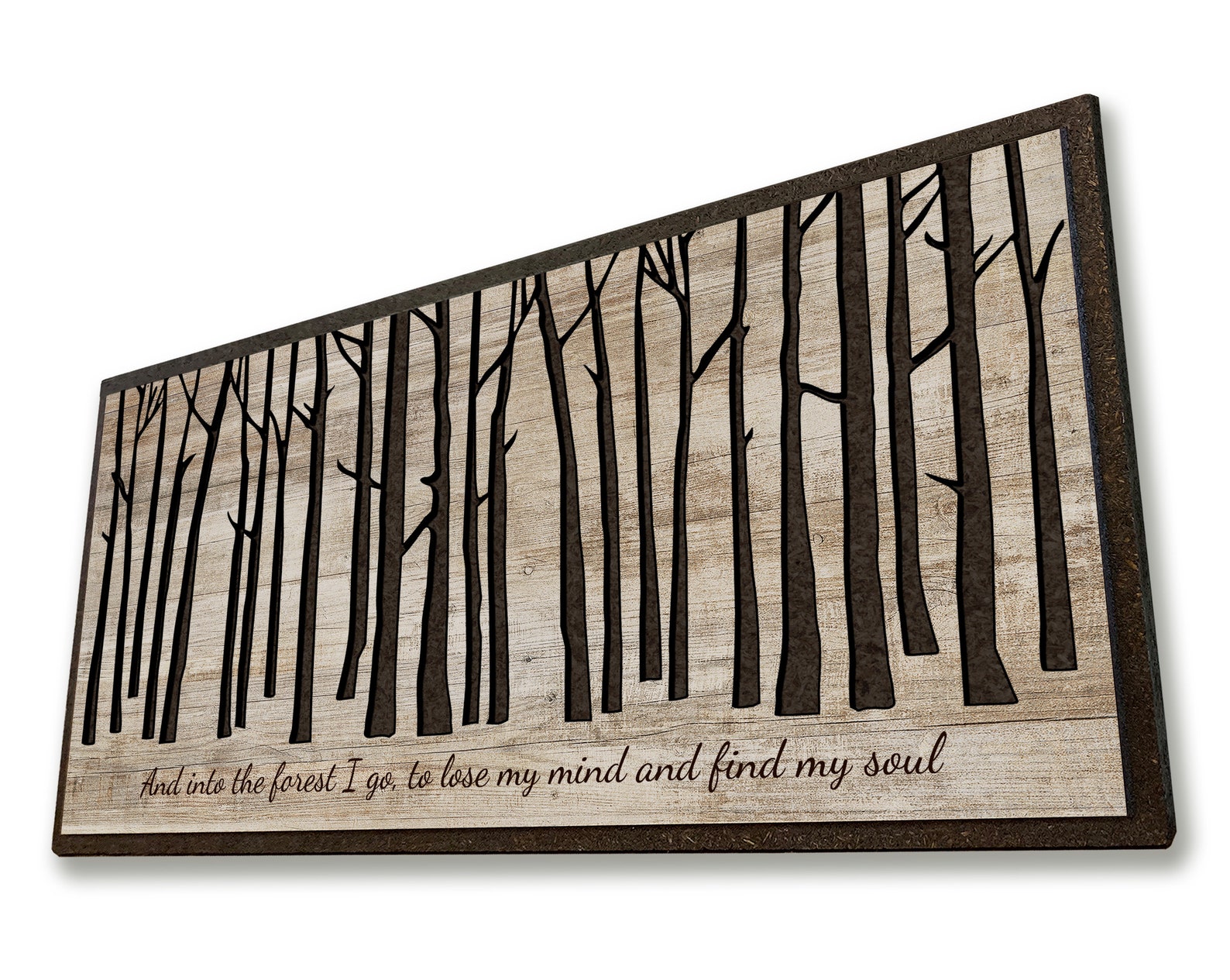 Unique 3D Birch Tree Wall Art Custom Quote Wood Cabin Decor - Etsy