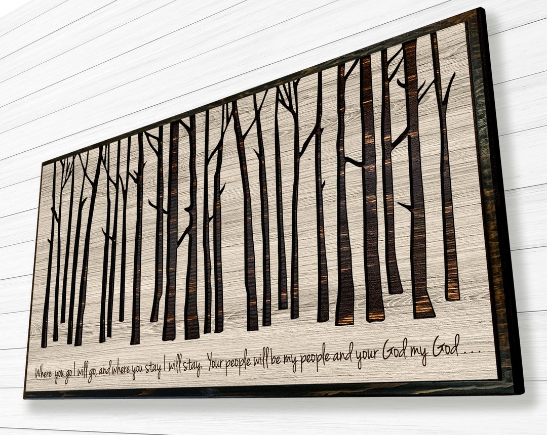 Carved Birch Tree Art Bible Verse 3D Wood Wall Art House - Etsy