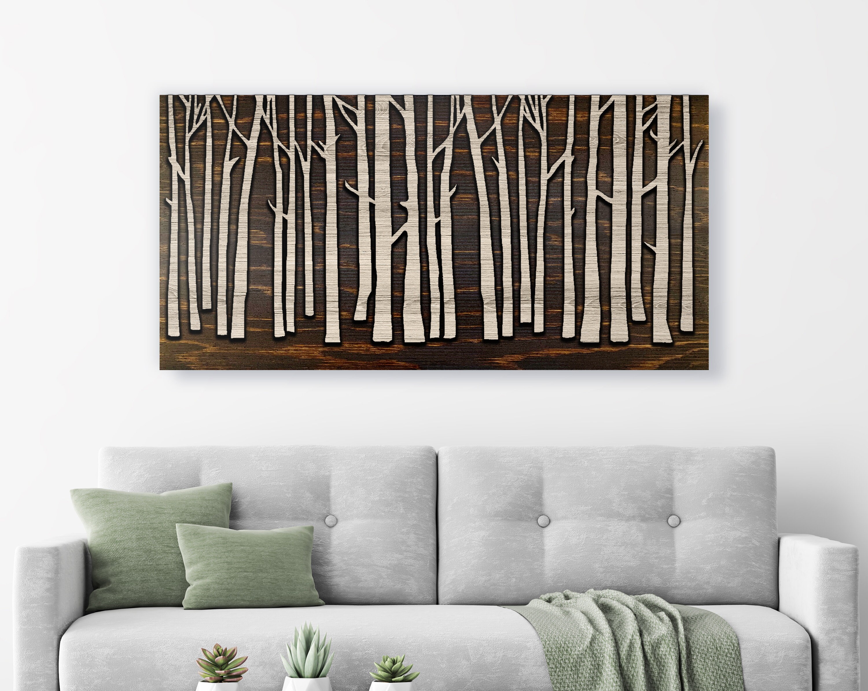Birch Tree Wood Wall Art Home Wall Decor Tree Art Branch | Etsy