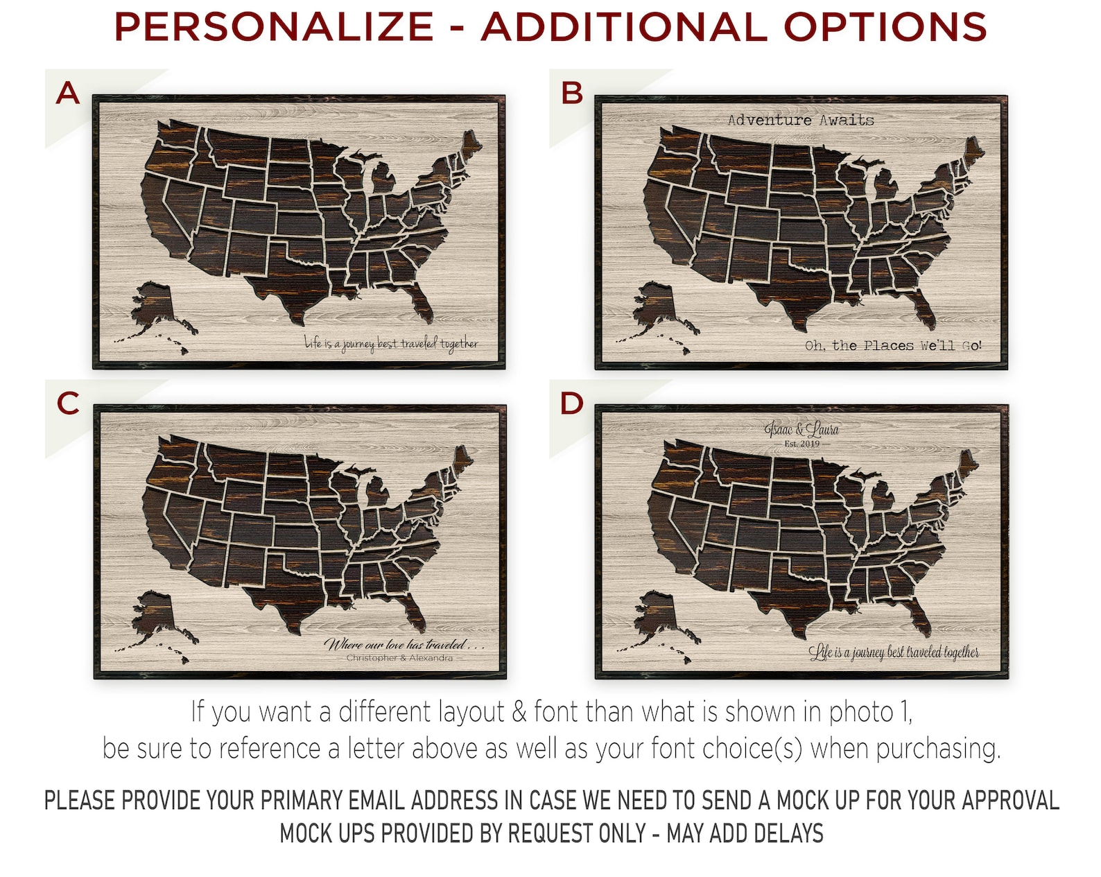 Map to Mark Travels Map With Push Pins US Map Map of United | Etsy
