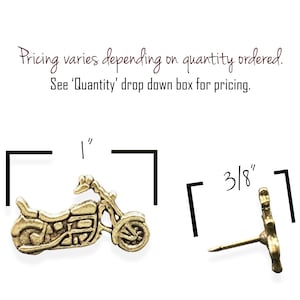 Silver & Gold Motorcycle Push Pins, Golden Motorcycle Pushpin, Solid ...