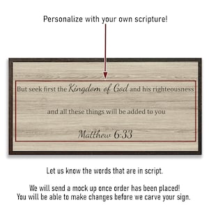 Custom Wood Scripture Sign - Religous Wall Art - Custom Bible Verse ...