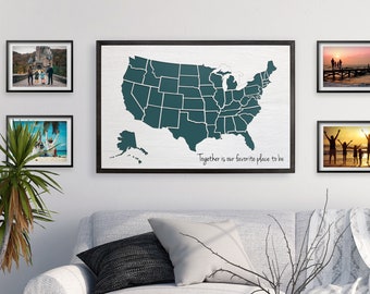 Decorative Us Map - Etsy