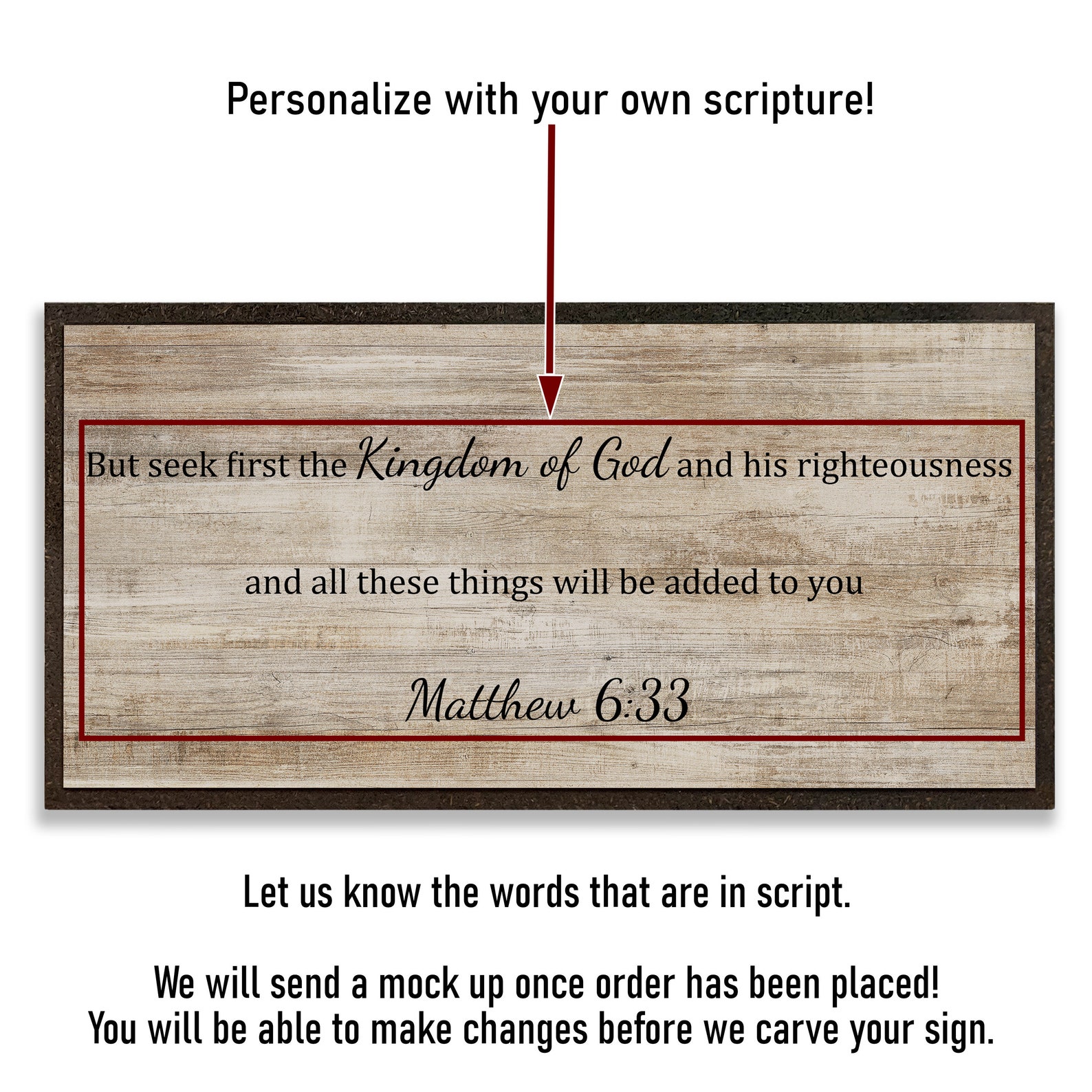 Religous Wall Art Custom Wood Scripture Sign Custom Bible - Etsy
