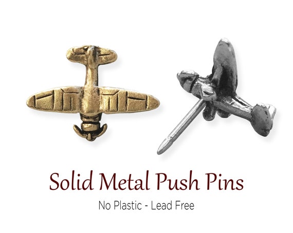 Gold or Silver Prop Plane Push Pins Propeller Plane Pushpin - Etsy