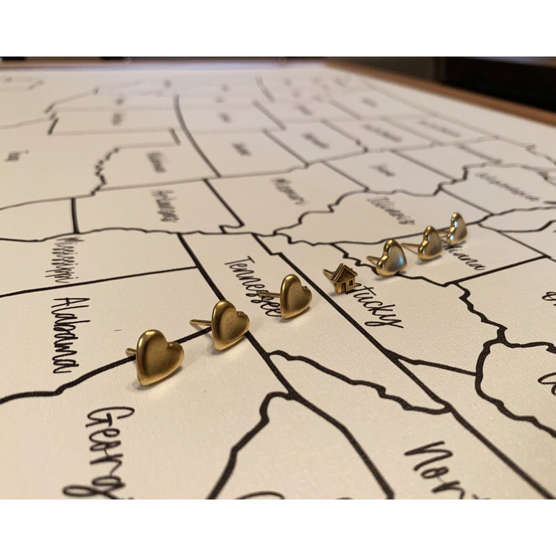 Push Pin Map - Etsy