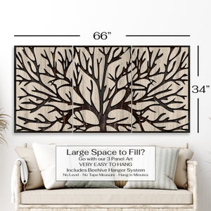 Tree Branch Wall Art - Wood Wall Art - Nature Wall Art - Abstract Tree ...