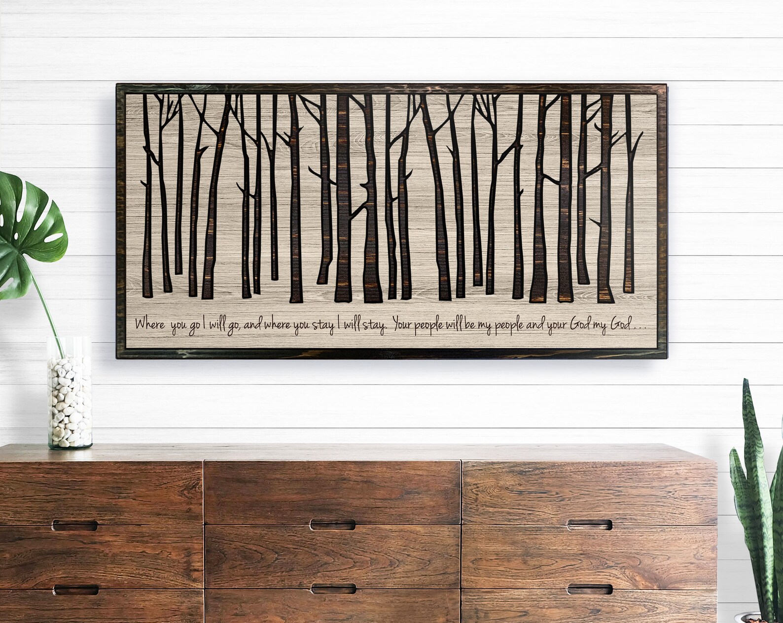 Carved Birch Tree Art Bible Verse 3D Wood Wall Art House - Etsy