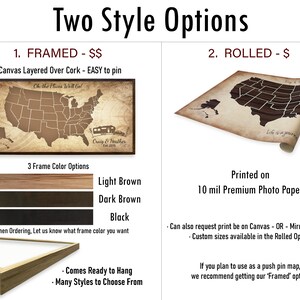 US Bicycle Map, Framed Canvas Wrapped Map, Map for Cyclists, 50 States ...