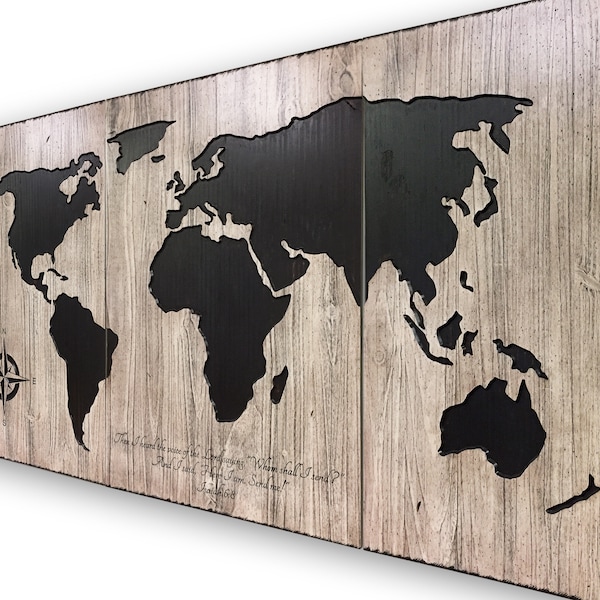 Custom Bible Verse World Map - Etsy