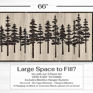 Carved Pine Tree Scene Art Evergreen Trees Mountain Art and Into the ...