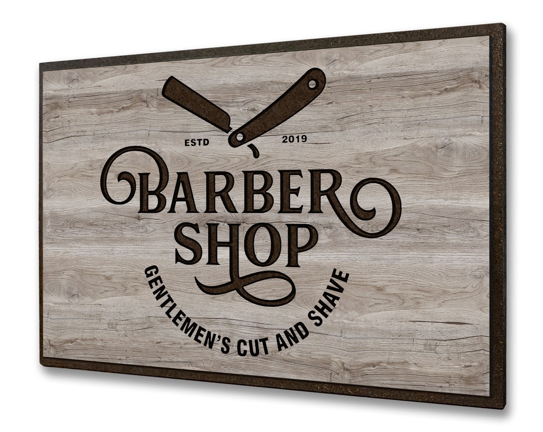 Barber Shop Business Sign, Hair Salon Logo, Nail Salon Lobby Art, Salon ...