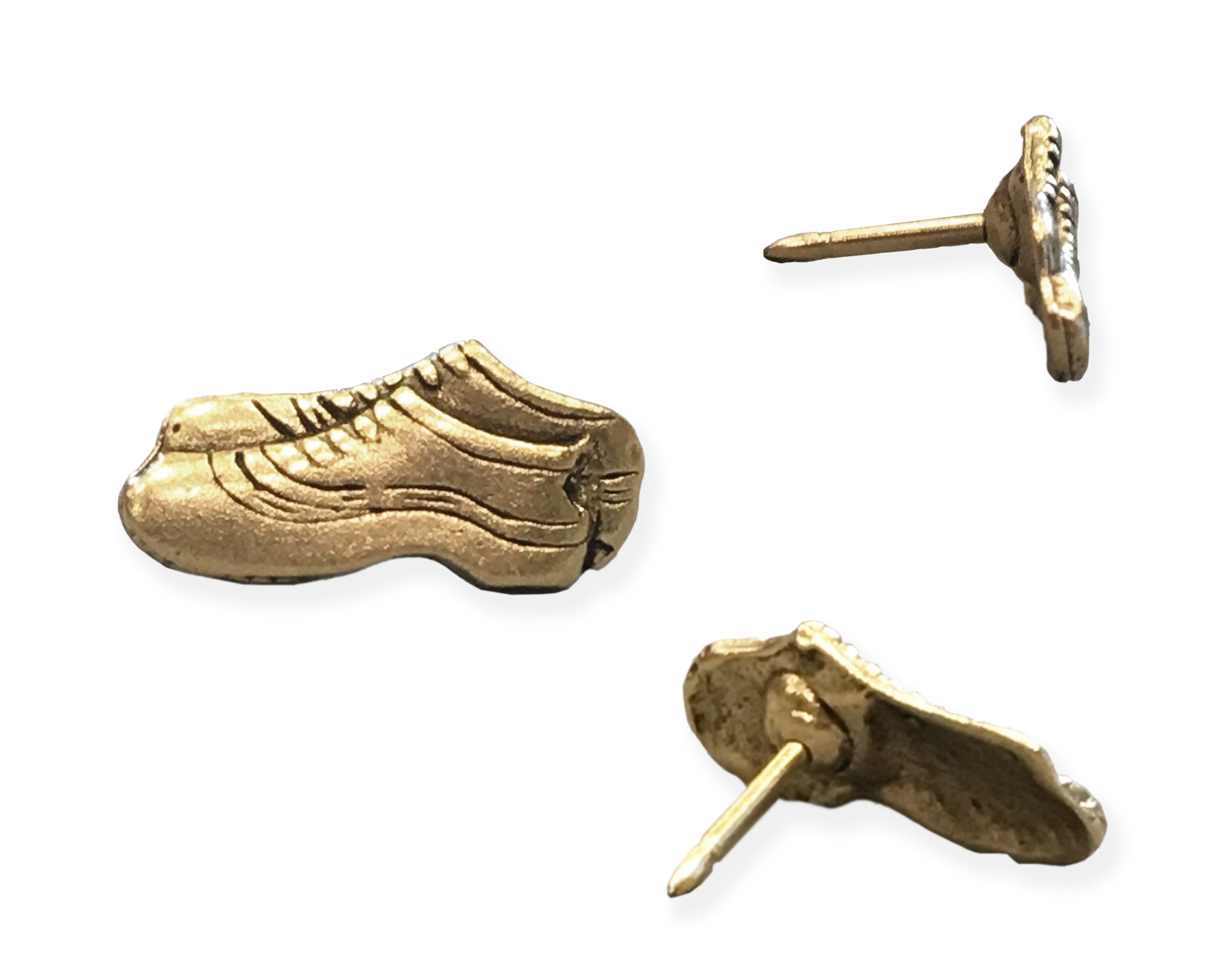 Silver & Gold Running Shoes Pushpin, Solid Metal No Plastic, Pins to ...