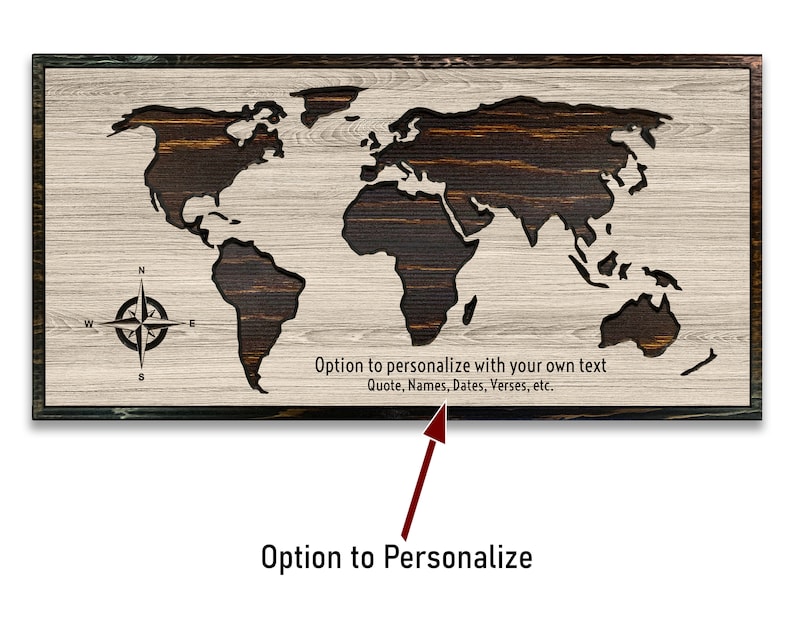Custom World Map Push Pin Map World Map Wall Art Carved | Etsy