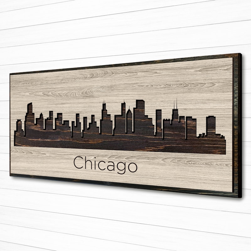 Chicago Skyline Wall Art - Etsy