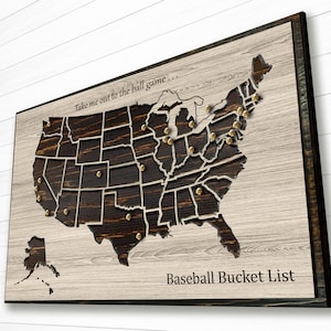 Baseball Travel Map, Tracking Major League Stadiums, Bucket List Map ...