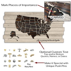 Pallet Style Map, Woodworking, US Map, Carved Wooden Map, Vintage, Wood ...