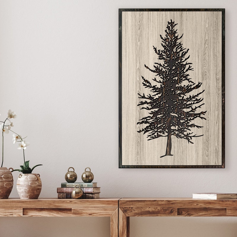 Pine Tree Wall Art - Etsy