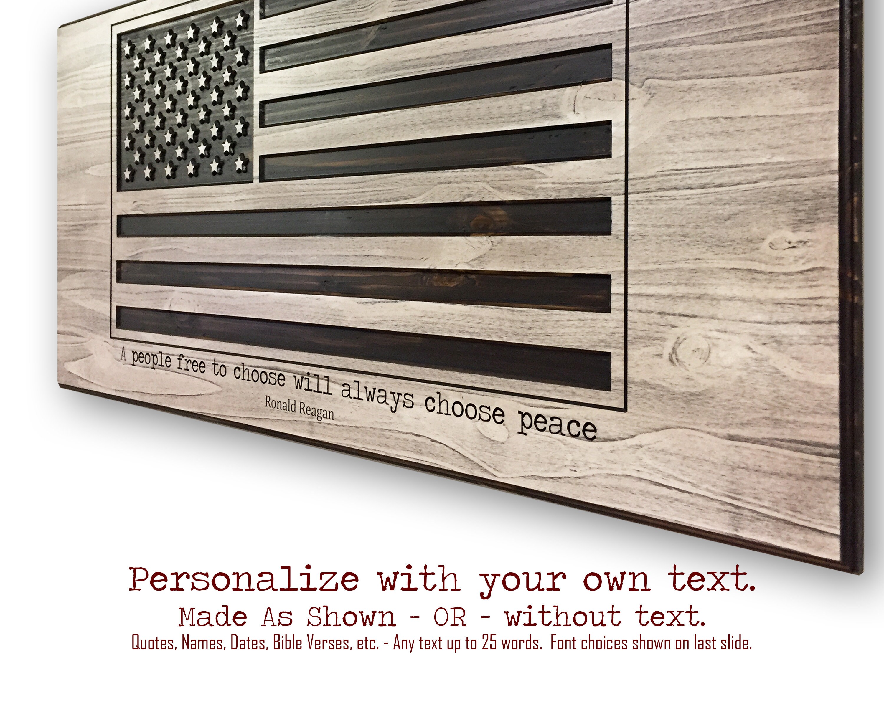 Ronald Reagan Quote Art American Flag Art Home Decor | Etsy