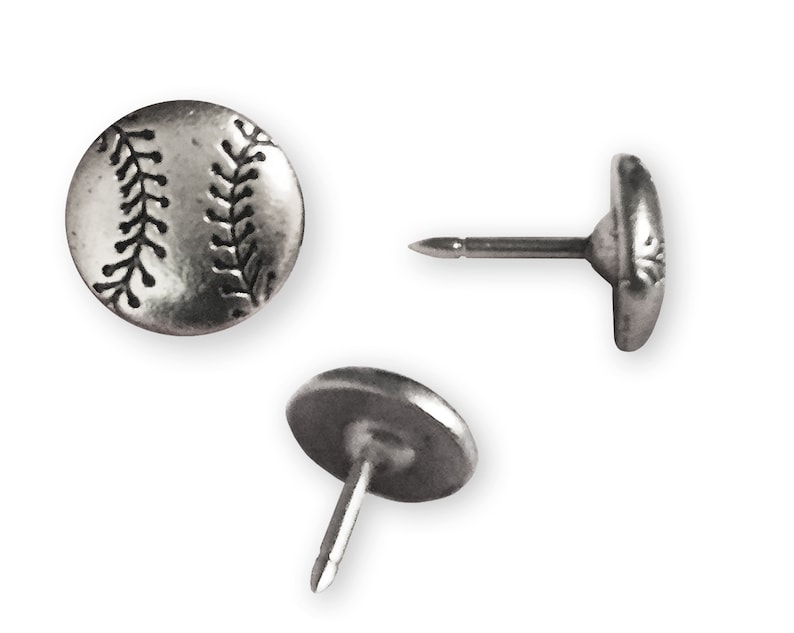 Antique Silver & Gold Baseball Push Pins Unique Nickel Sports - Etsy