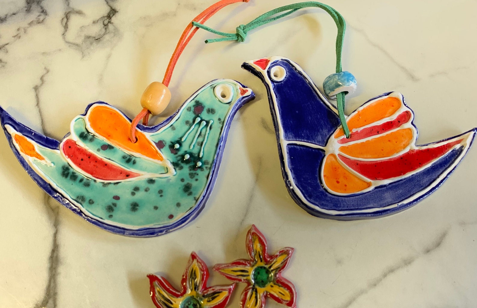 Ceramic Birds Jewish Gifts Judaica Bird Figurines Pottery Birds Jewish ...