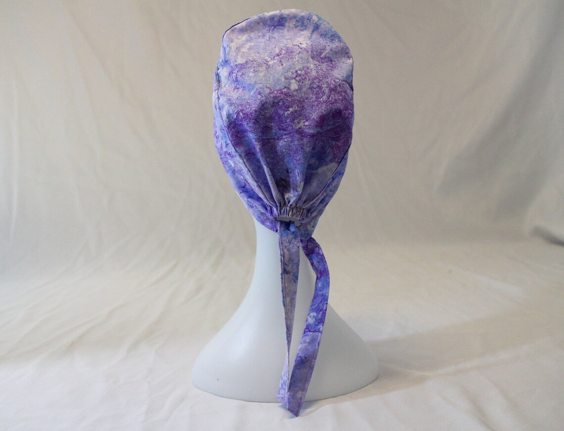 Lavender Marble Print Surgical Scrub Cap Dentist Chemo Hat | Etsy