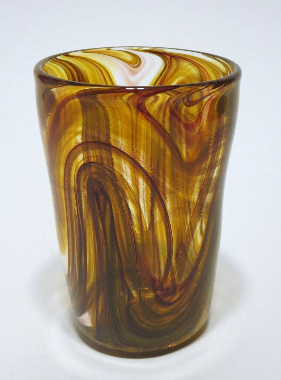 Hand Blown Feathered Glass - Etsy