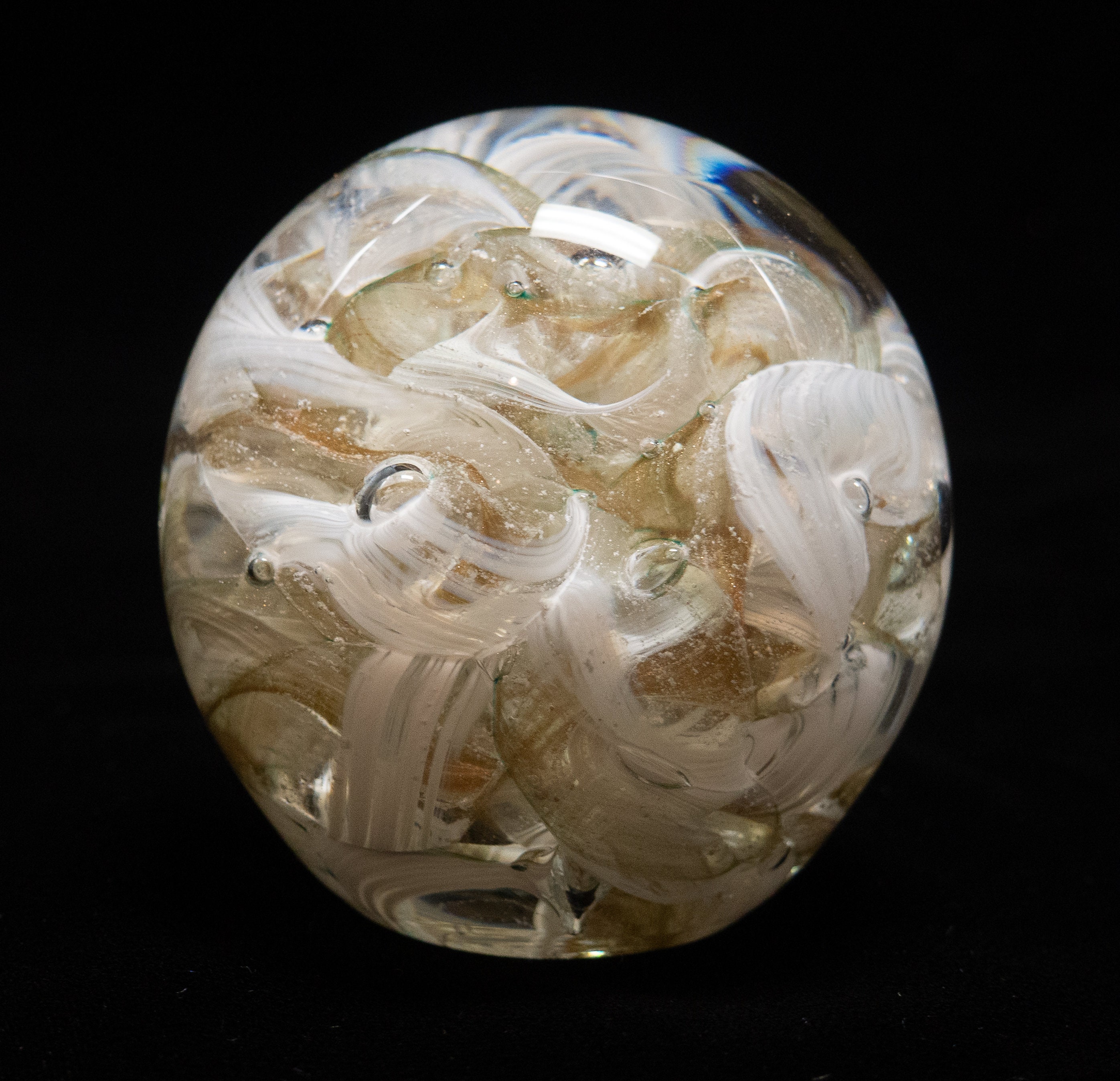 Gold Optic Swirl Memorial Paperweight - Etsy