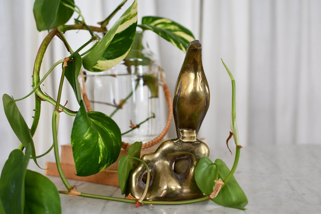 Vintage Solid Brass 'castilian Imports Brass Company' Perched Bird ...