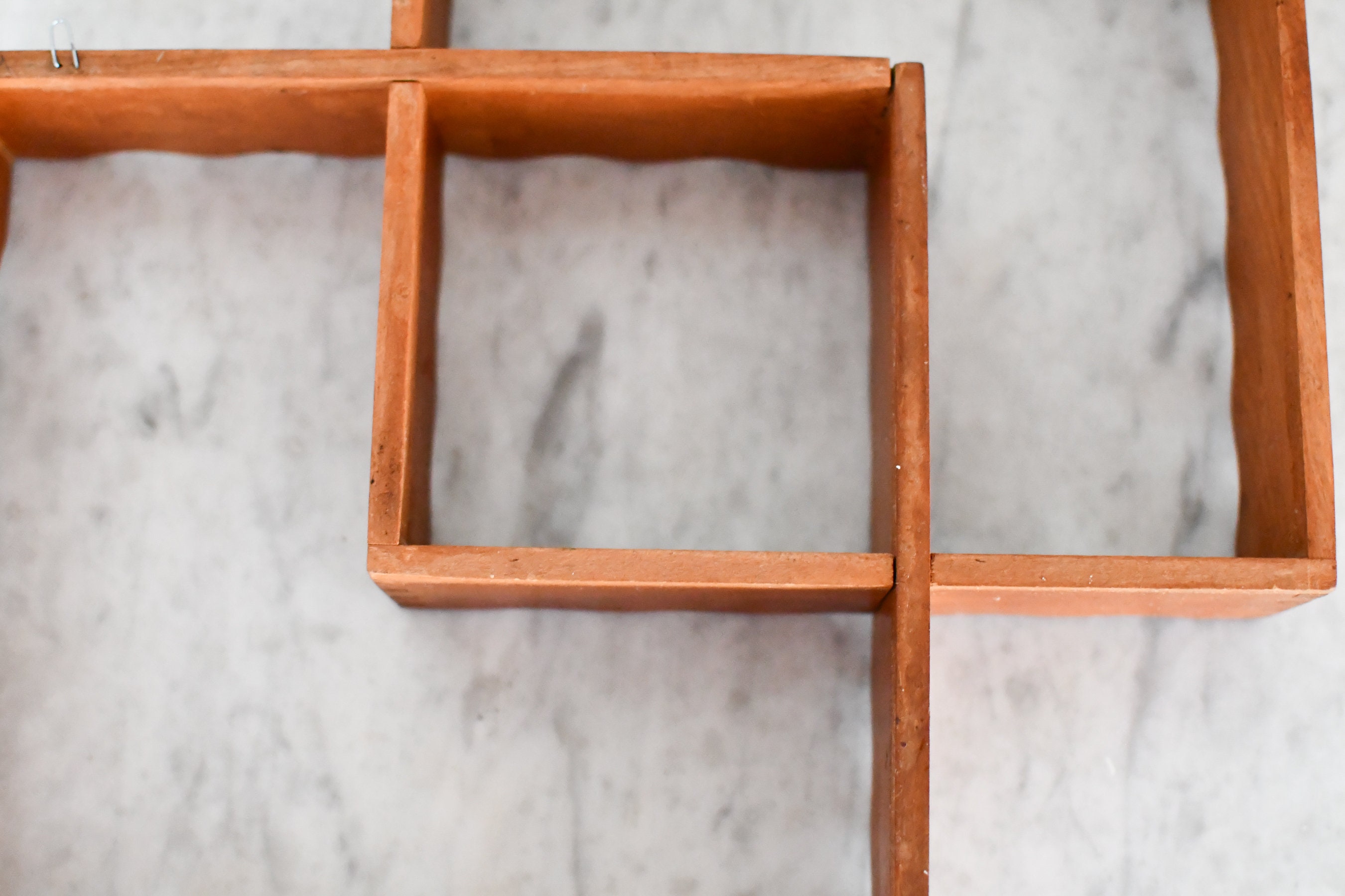 Vintage MCM Interlocking Wall Wood Cube Shelf - Etsy