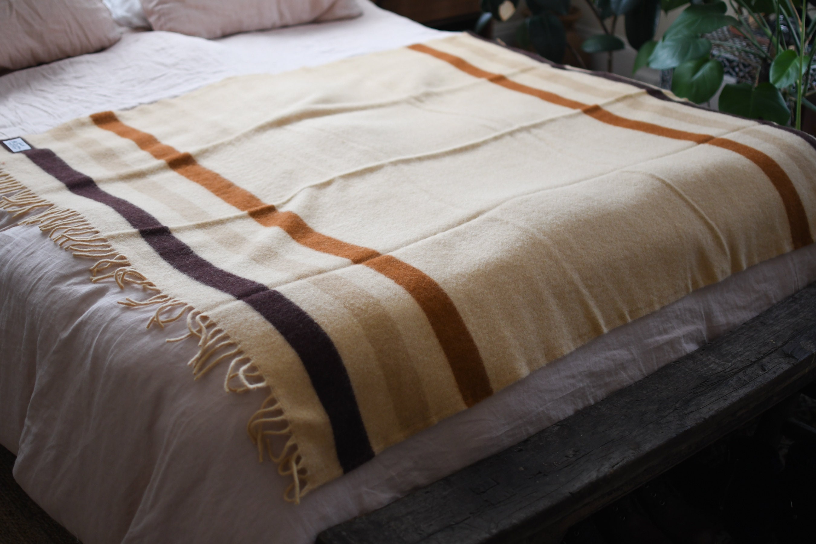 Vintage Deadstock Faribo Faribault Michigan Wool Throw Blanket ...