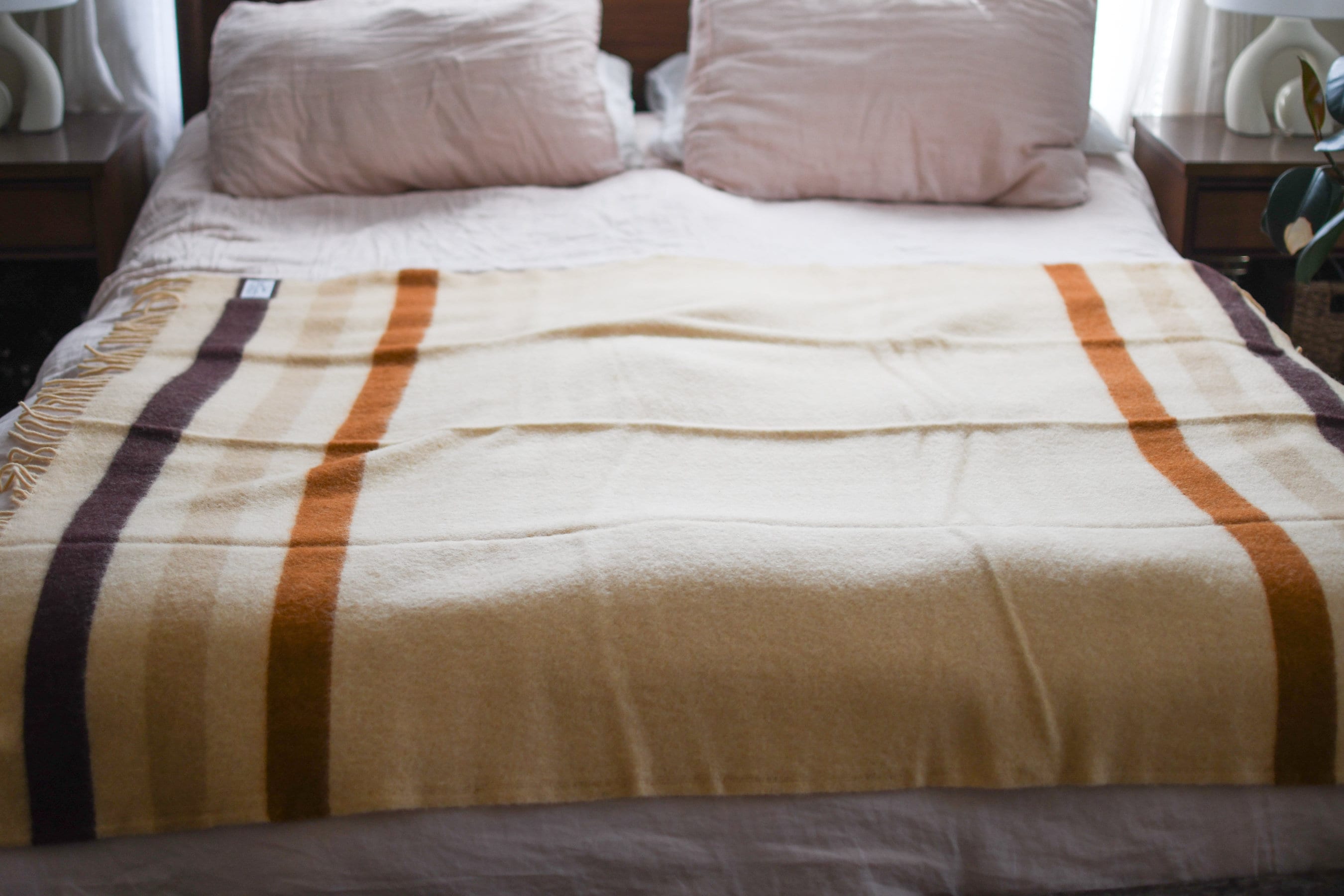 Vintage Deadstock Faribo Faribault Michigan Wool Throw Blanket ...