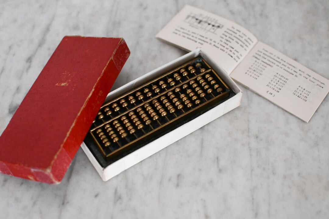 Mini Brass and Marble Abacus // Desk Paperweight // Original - Etsy
