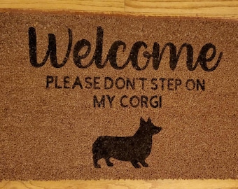 Corgi Door Mat - Etsy